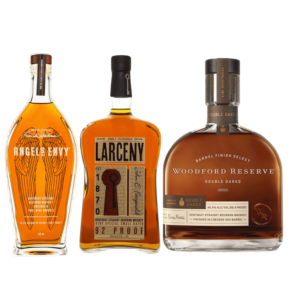 Angel Envy & Larcney Small Batch & Woodford Double Oak Bundle – Liquor On Broadway